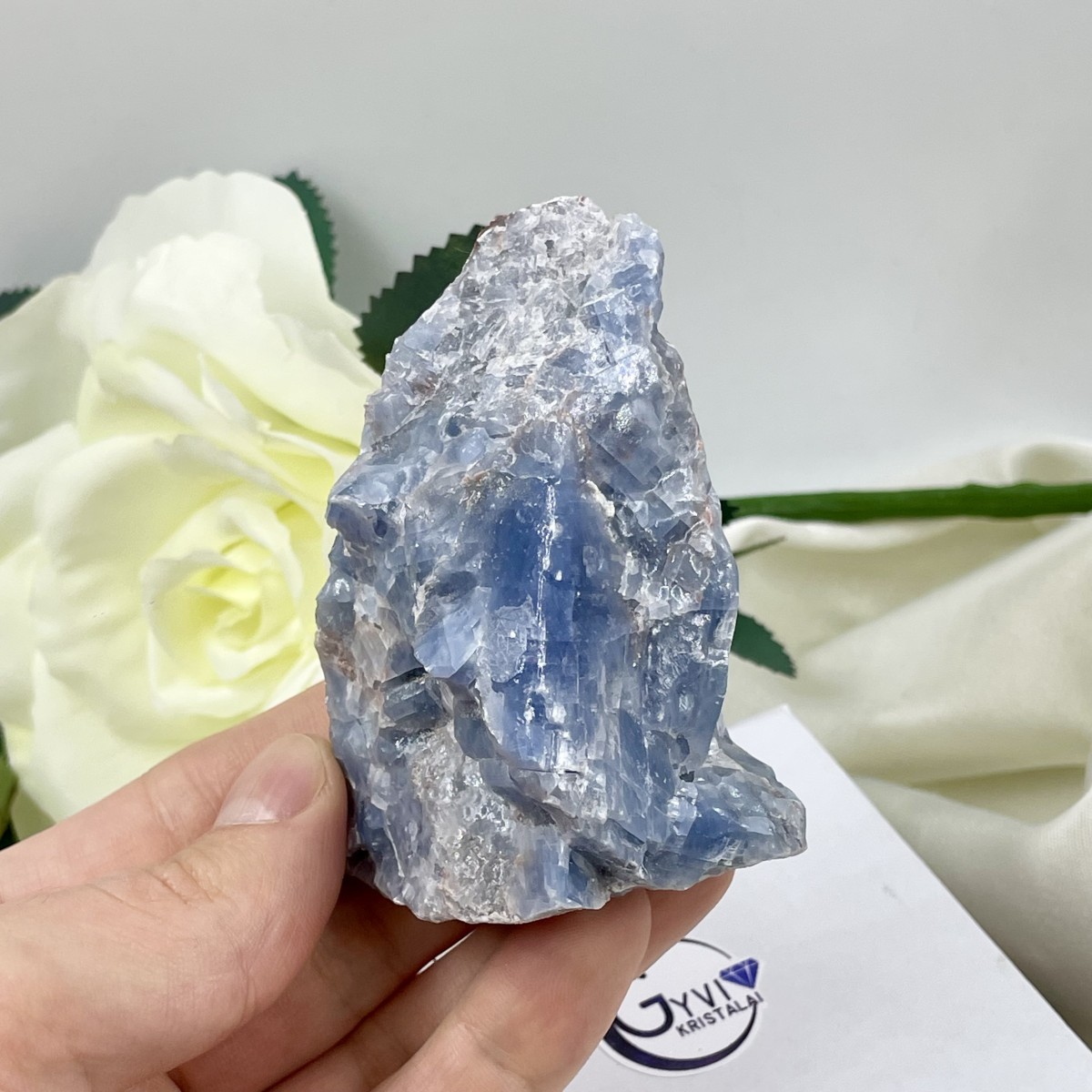 Melsvasis kalcitas, 203 gr. – GYVI KRISTALAI